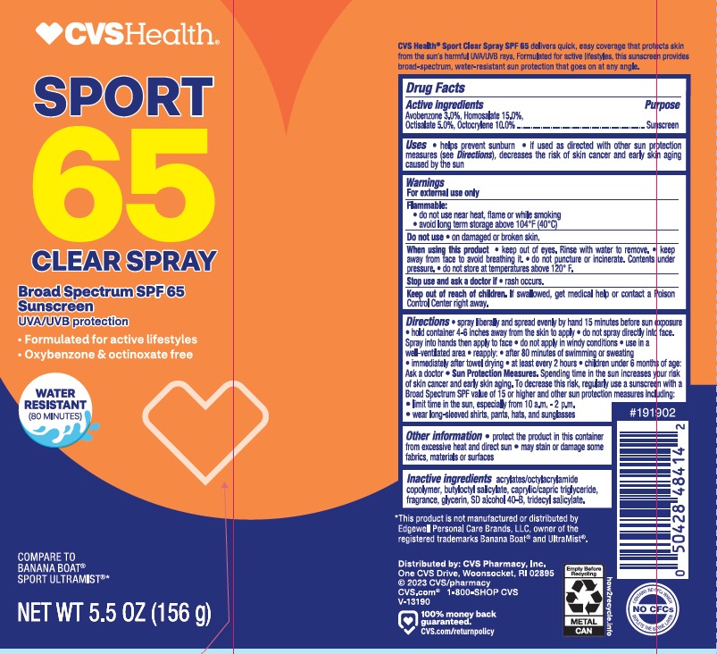 CVS HEALTH SPORT 70 CLEAR- avobenzone, homosalate, octisalate ...