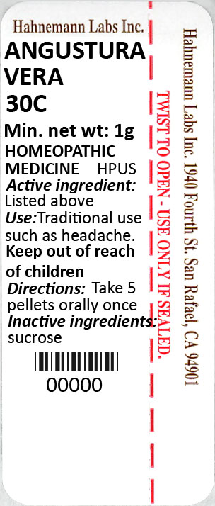 Angustura Vera by Hahnemann Laboratories, INC. ANGUSTURA VERA pellet